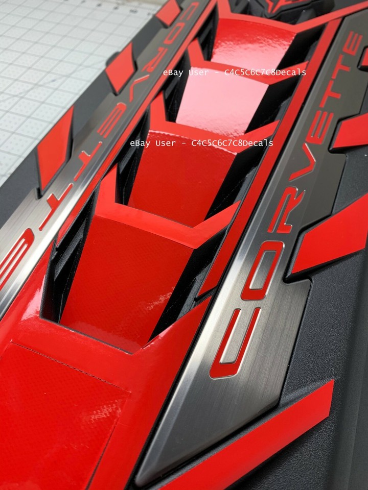 FITS Chevy Corvette StingRay C8 Engine Cover Decal 20 21 22 23 24 LOTS ...