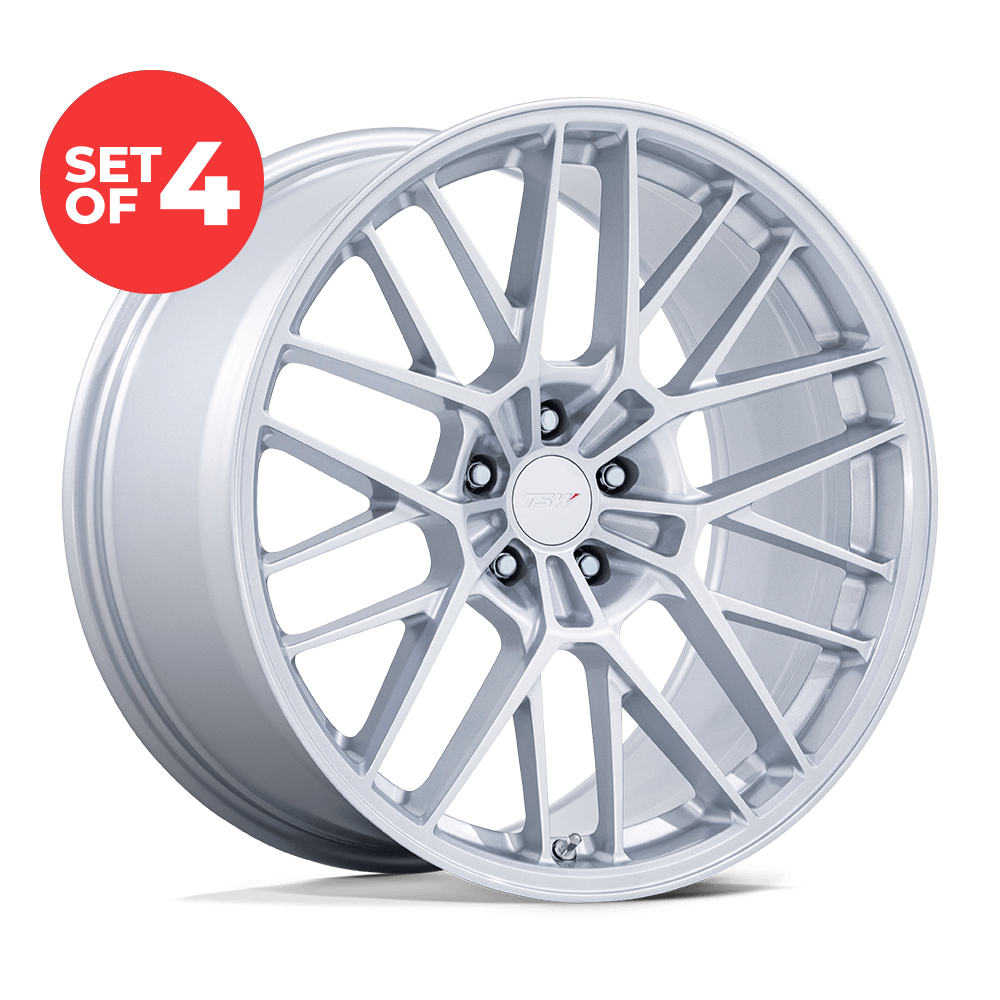 (Set of 4) TSW TW001 DAYTONA Wheels 22x11 5x112 +25 mm Silver Rims 22 ...