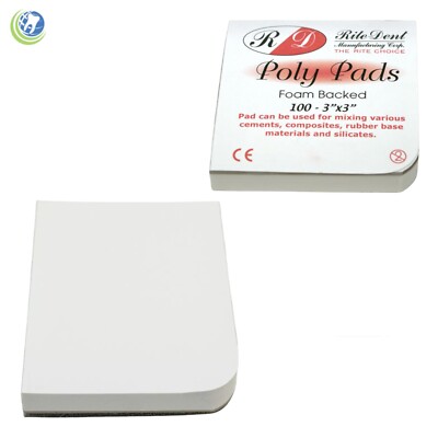 Dental Disposable Mixing Poly Pad 3" x 3" Pack of 8 (100 sheets/pad) | eBay