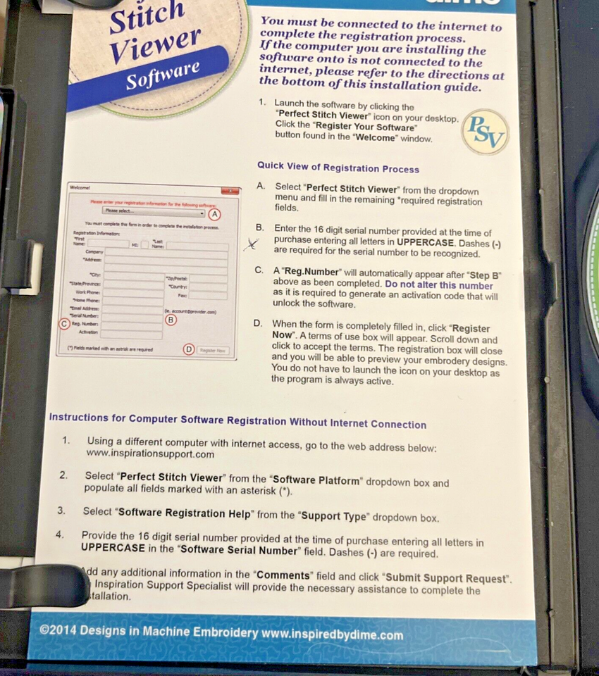 DIME EMBROIDERY Perfect Stitch Embroidery File Icon Viewer #3 CD + 20 ...