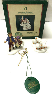 Dept 56 Dickens 12 Days 6 Geese A Laying 58382 Retired Accessory | eBay
