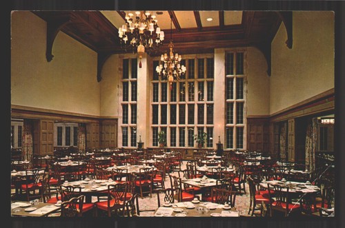 Vtg Indiana Memorial Union University Interior Dining Hall Postcard ...
