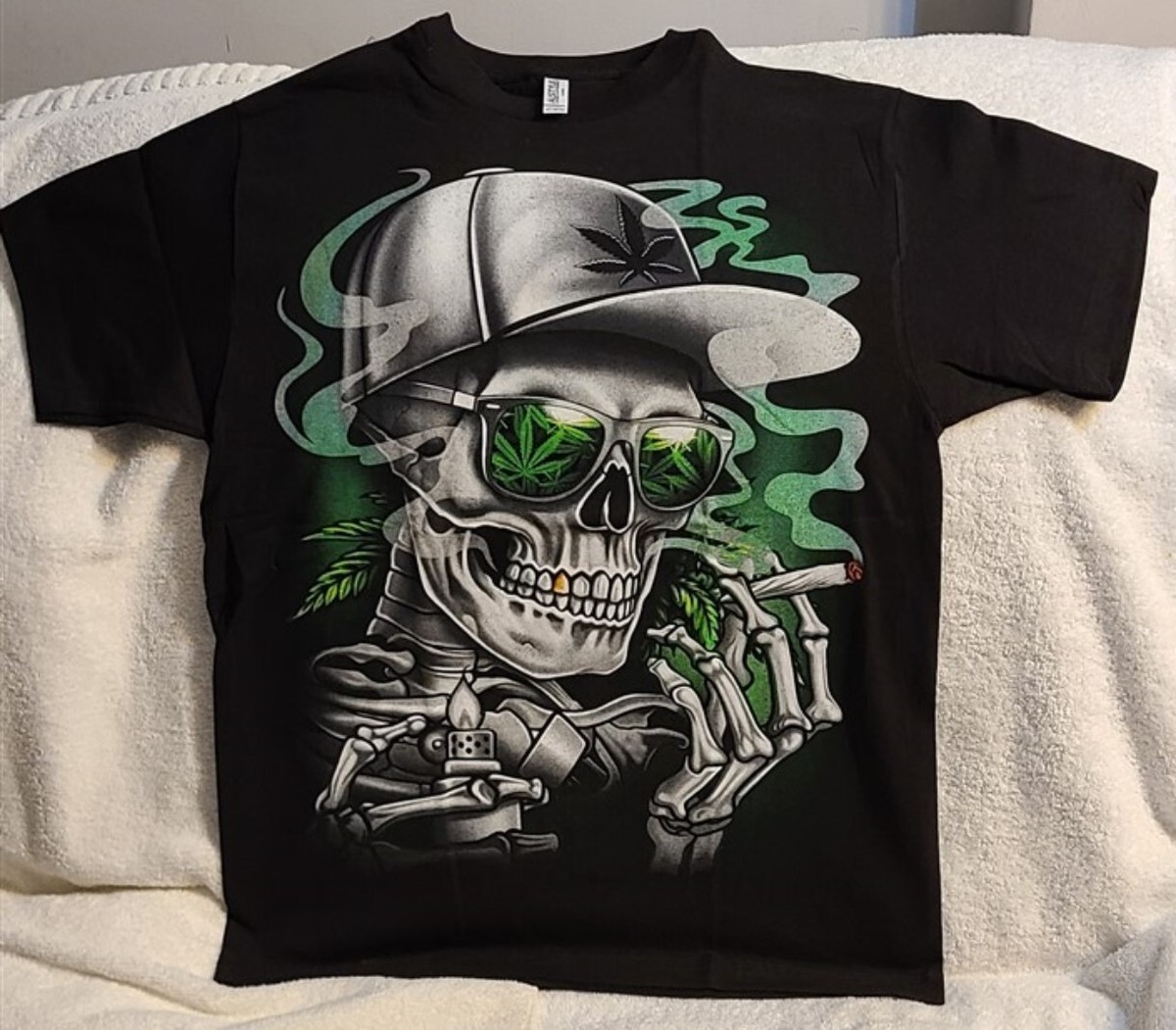 Skeleton Smoking Weed