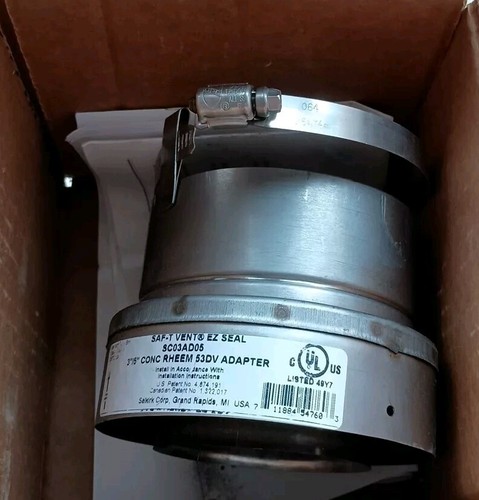 Heat Fab SC03AD05 Saf-T Vent SC 3" 5" Concentric Rheem 53DV Adapter | eBay