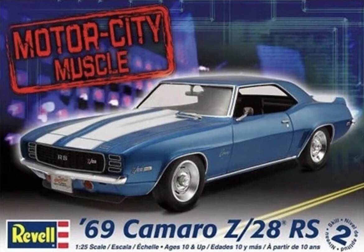 Revell 1/25 '69 Camaro Z/28 RS Motor City Muscle Model Kit # 85-7457 | eBay