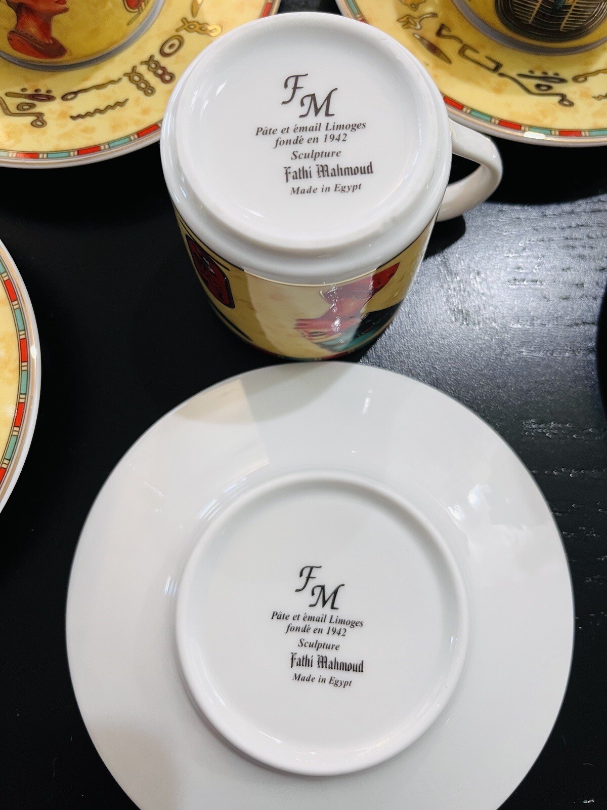 Fathi Mahmoud Egyptian Coffee With Matching Saucer Egypt Set of 6, NIB ...
