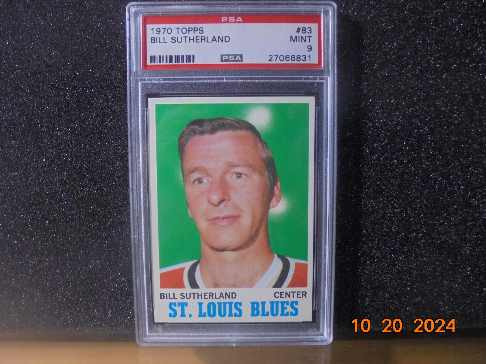 1970 TOPPS #83 Bill Sutherland PHILADELPHIA FLYERS PSA 9 | eBay