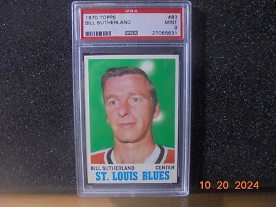 1970 TOPPS #83 Bill Sutherland PHILADELPHIA FLYERS PSA 9 | eBay