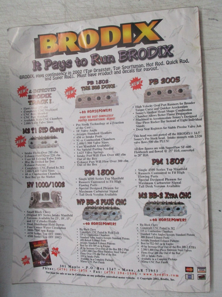 IHRA DRAG REVIEW MAGAZINE SEPTEMBER 13, 2002 TEAM WERNER JIMMY RECTOR ...