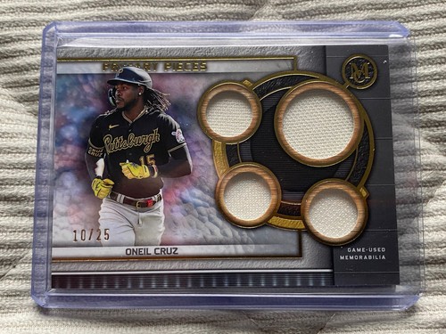 2023 Topps Museum Collection Gold /25 Oneil Cruz #SPPPQR-OC Quad Patch ...