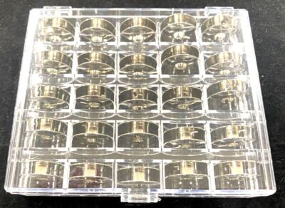 1X Plastic Sewing Machine Bobbin Storage Box with 330.026.03 - 25pcs ...