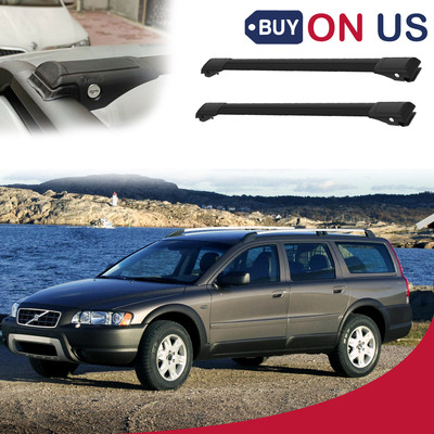 To fits Volvo XC70 2000-2007 Cross Bars Roof Rack Black Set Roof Bar ...