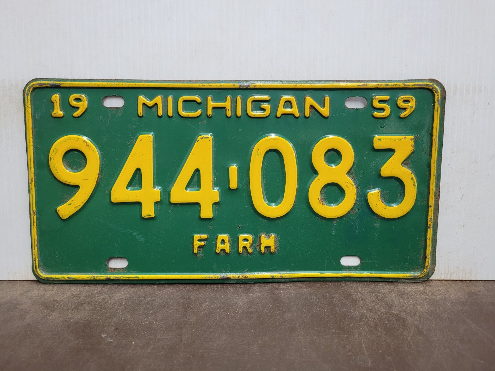 1959 Michigan FARM License Plate Tag original. | eBay
