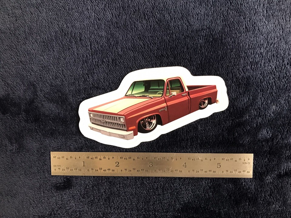 Slammed Chevy C10 Square Body Sticker 4 Pack FREE SHIPPING | eBay