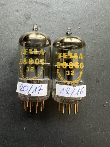 Balanced Pair E88CC 6922 ECC88 TESLA Gold Grids 1968'y NOS | eBay