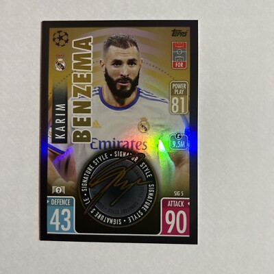 match attax 21/22 Karim Benzema SIGNATURE STYLE Card # SIG 5. New ...