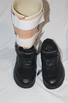 Men's Custom Metal Leather AFO Brace SZ9 Right Ankle Foot Orthosis 16 ...