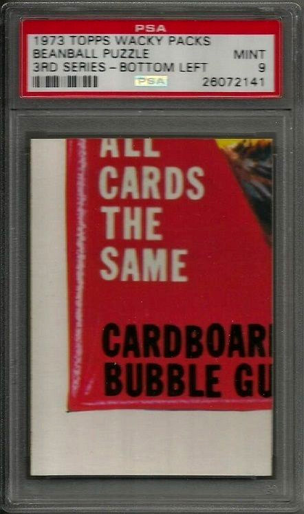 1973 Topps Wacky Packages Beanball Puzzle Bottom Left 3rd Series PSA 9 ...