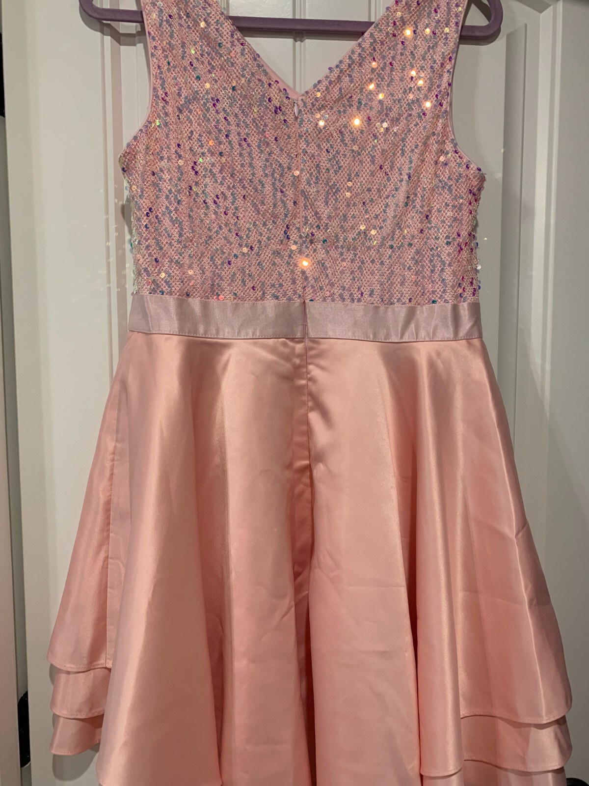 Meetjen Sequin Formal Prom Dress Womens Size XL Satin… - Gem