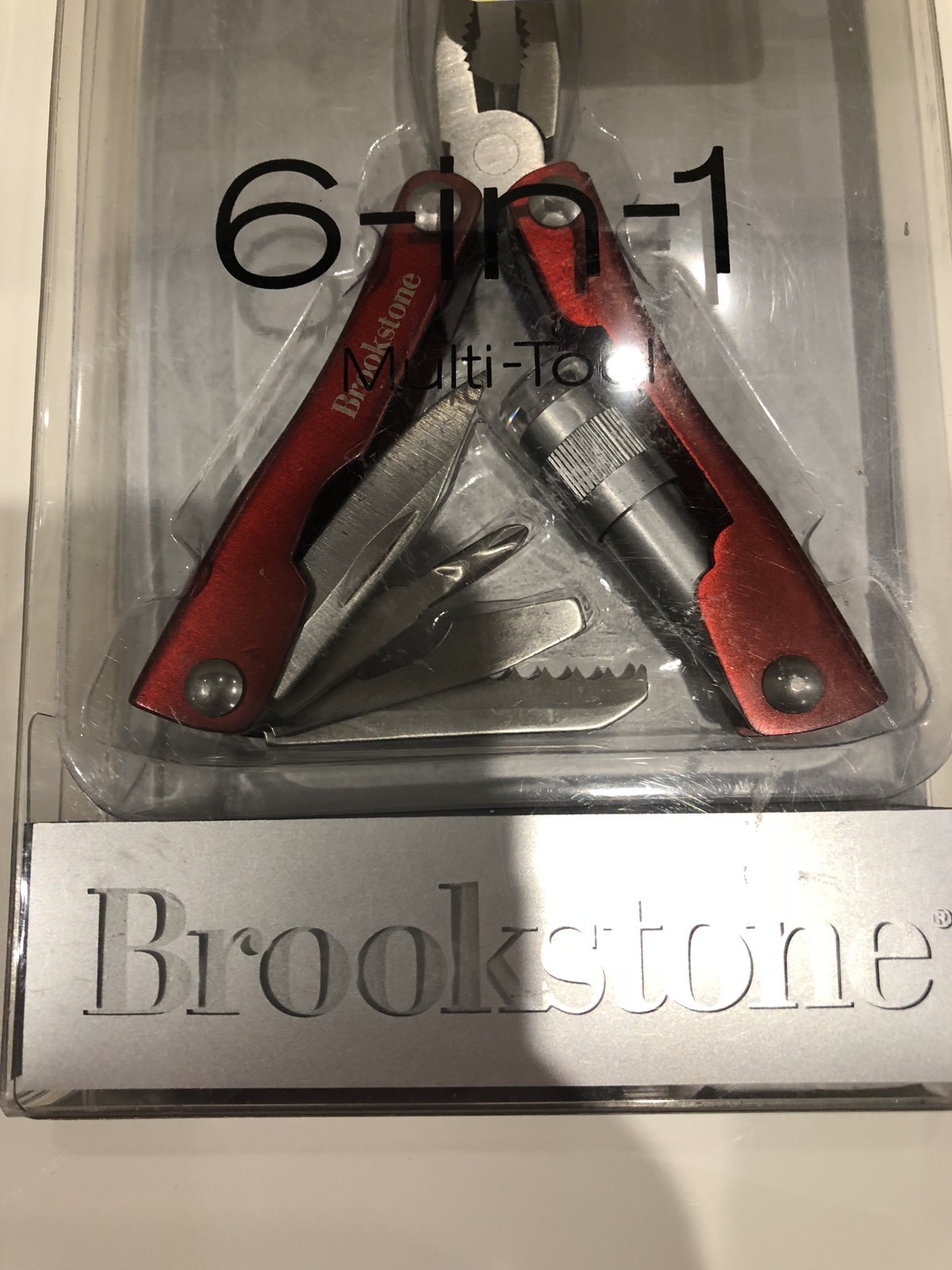 New In Box Brookstone 6-in-1 Multi Tool Red | eBay