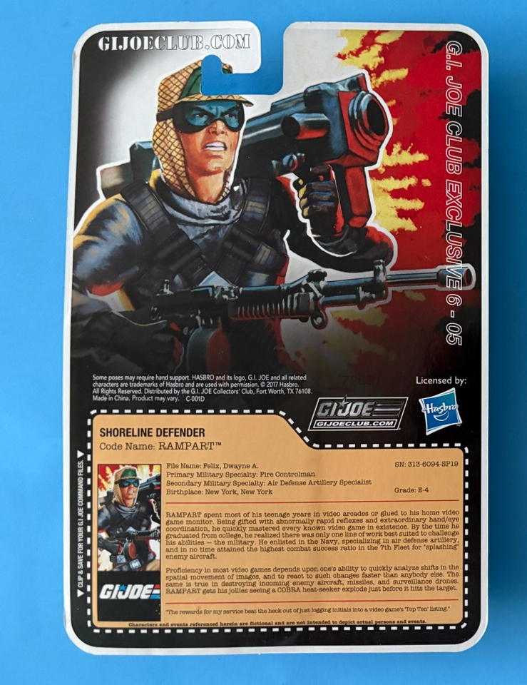 GI JOE FSS COLLECTOR'S CLUB RAMPART SHORELINE DEFENDER | eBay
