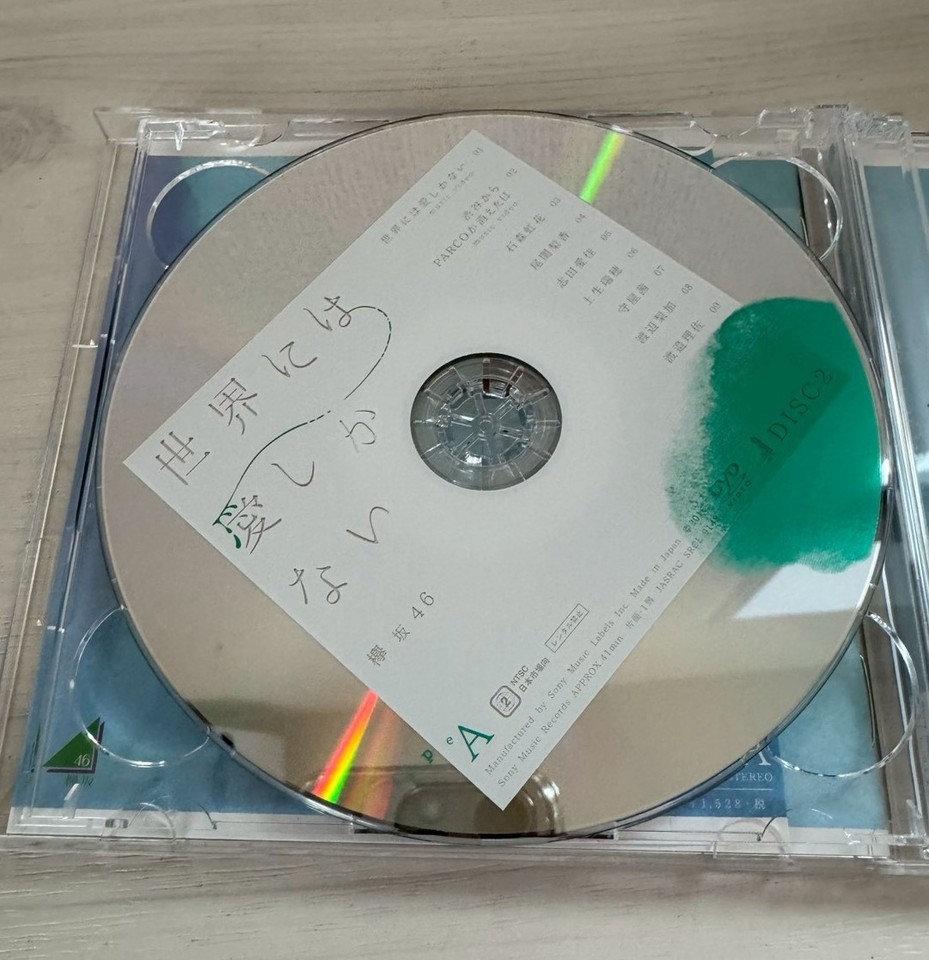 Keyakizaka46 Sekai ni wa Ai shika nai Type A CD+DVD Near Mint OBI Japan ...
