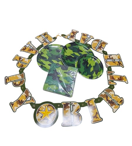 Lot Camo Army Themed Party Supplies Lot Plates And Napkins | eBay