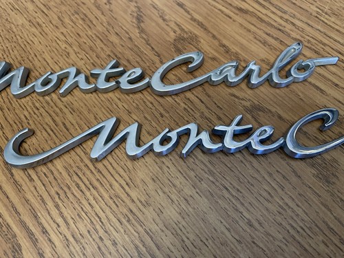 Monte Carlo Script Emblems Chrome Plated Plastic x 2 | eBay