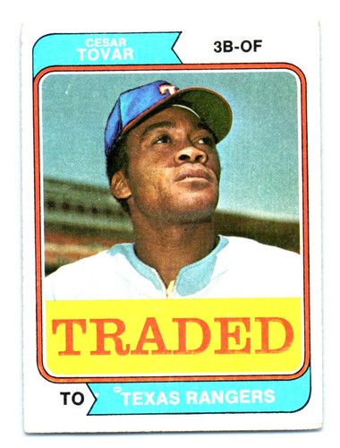 1974 Topps Traded Cesar Tovar Texas Rangers #538T | eBay