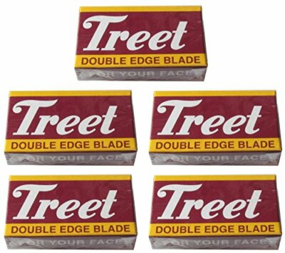 50 Treet Carbon Steel"Black Beauty" Double Edge Razor Blades | eBay
