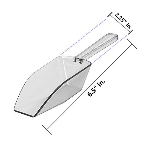 12x Clear Plastic Acrylic Kitchen Scoops Multipurpose Ice Dessert ...