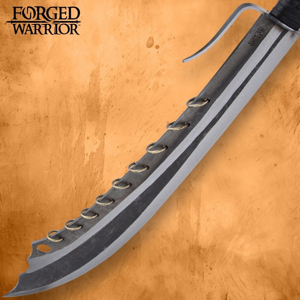 Forged Warrior Chinese Nine Ring Broadsword and Scabbard | 42 1/2 ...