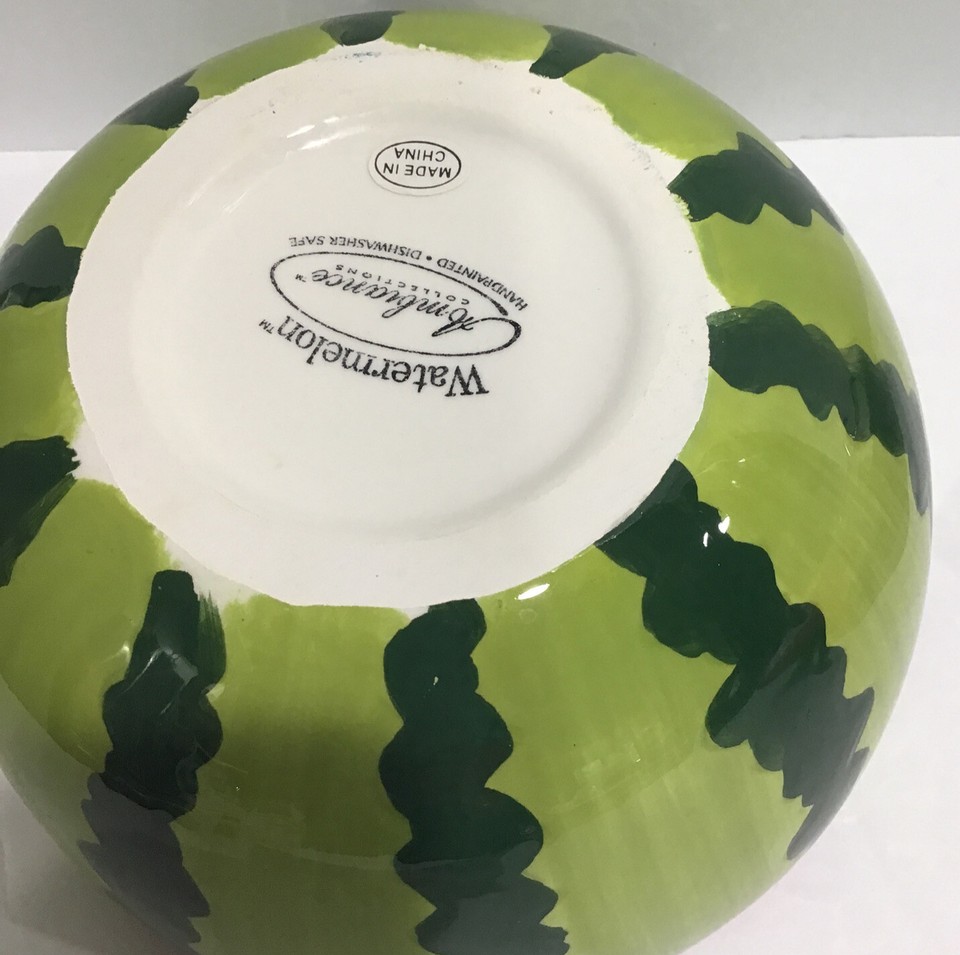 Vintage Retro Watermelon Slice Plate & Dip Appetizer Ceramic Serving ...
