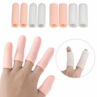 10Pcs Finger Caps Protector Cover Support Splint Gel Sleeve Toe Tube ...