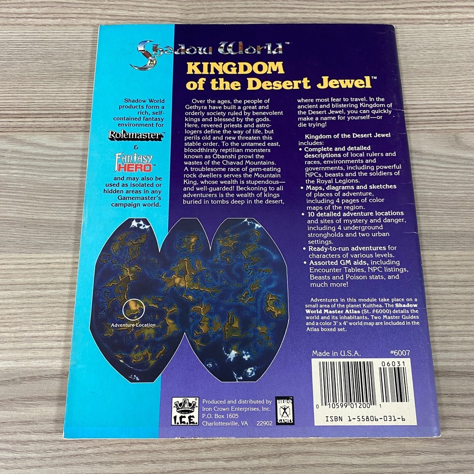 SHADOW WORLD KINGDOM OF THE DESERT JEWEL 1989 SOURCEBOOK RULEBOOK 6007 ...