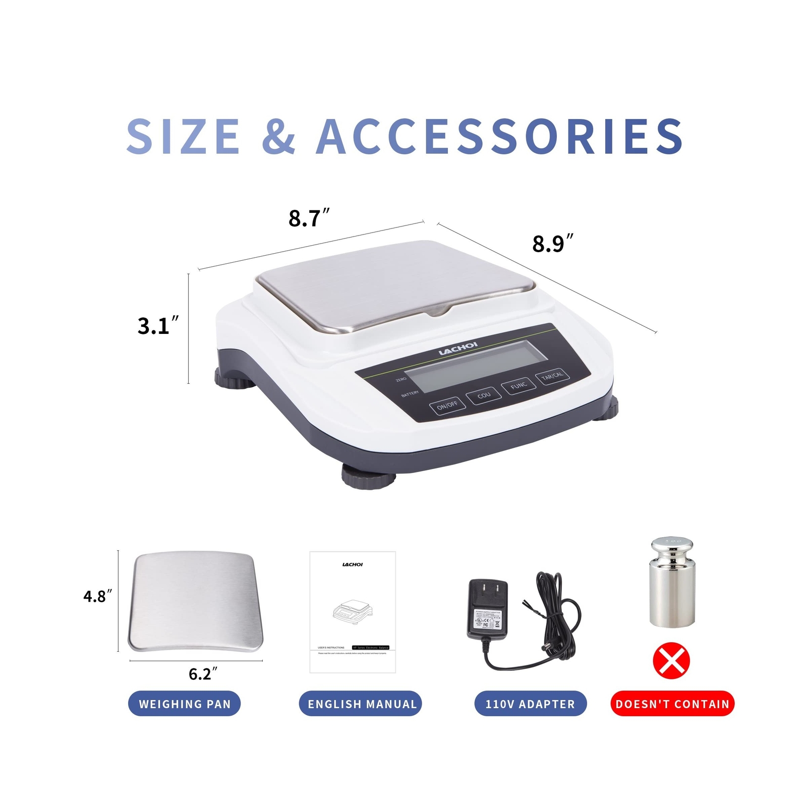 LACHOI Lab Scale 2000g×0.01g High Precision Scale 0.01g Accuracy ...