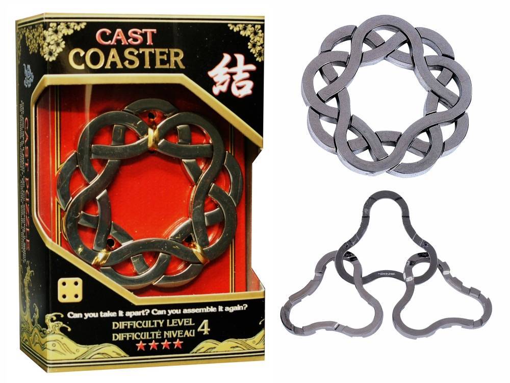 NEW IN BOX Hanayama 99027 Cast Metal Puzzle - COASTER Level 4 | eBay