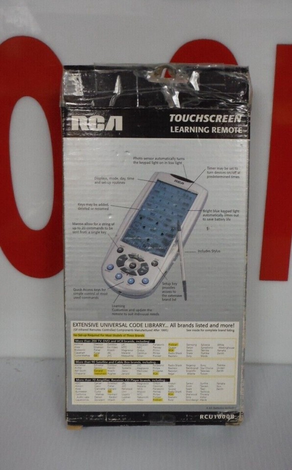 Universal RCA Touchscreen Learning Remote RCU1000B NOS | eBay