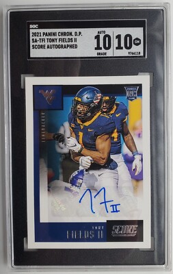 2021 Panini Chronicles Score Tony Fields II Autograph RC SGC 10 w/ 10 ...