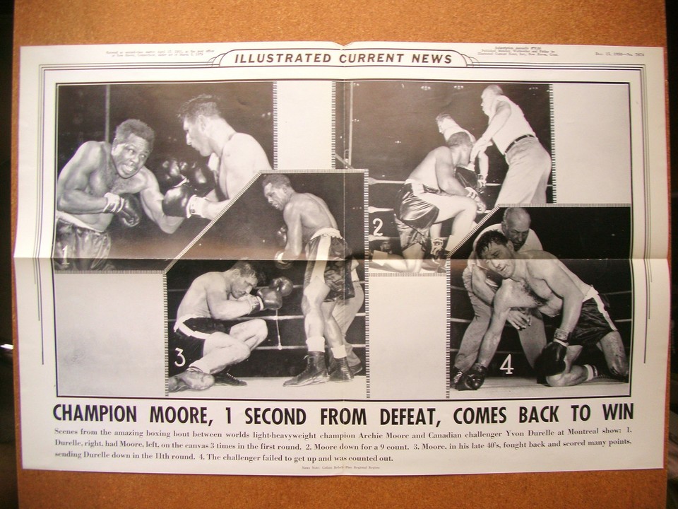 50s-70s ICN BOXING Display Posters 12x19 U PICK Moore Carnera Marciano ...