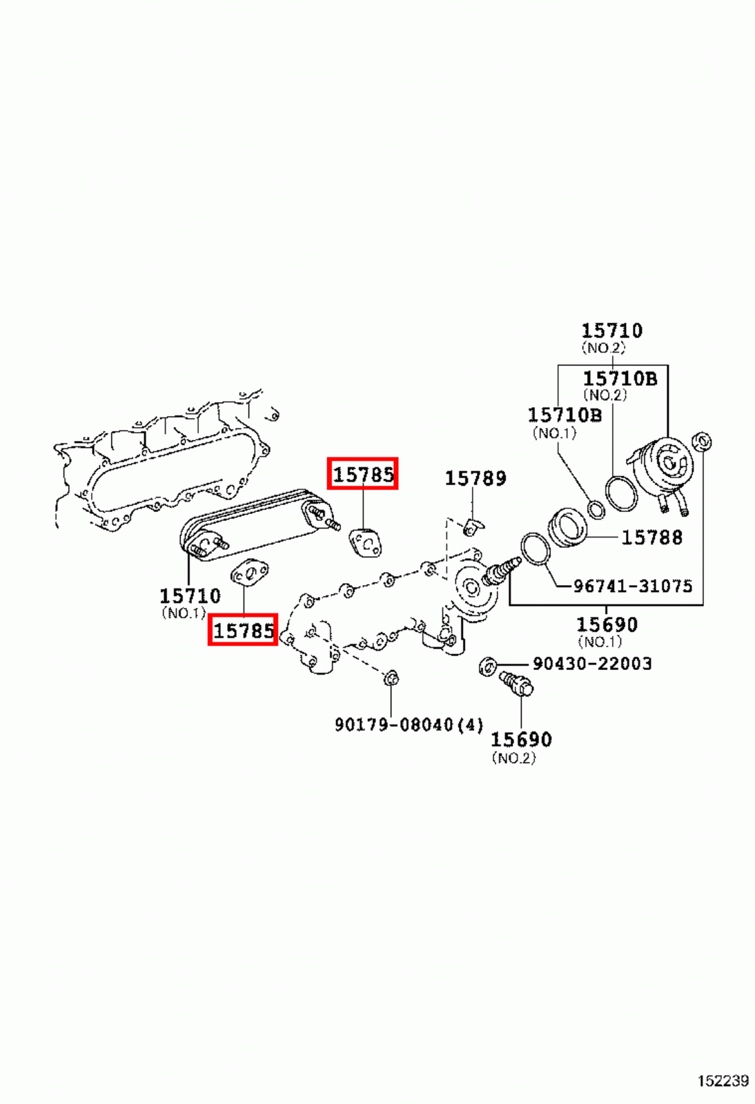 Genuine LandCruiser FZJ80 FZJ79 FZJ78 FZJ76 FZJ75 1FZ Oil Cooler Gasket ...