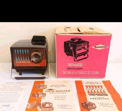 Vintage Sawyers View Master Deluxe Projector WITH BOX MANUALS 2441 MCM VERY RARE | eBay