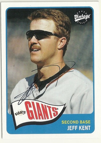 2003 Upper Deck Vintage #92 JEFF KENT Autograph Card Giants Signed ...
