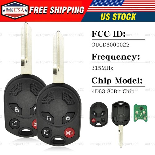 2/4pcs Replacement For 2008 2009 2010 2011 2012 Ford Escape Key Fob ...