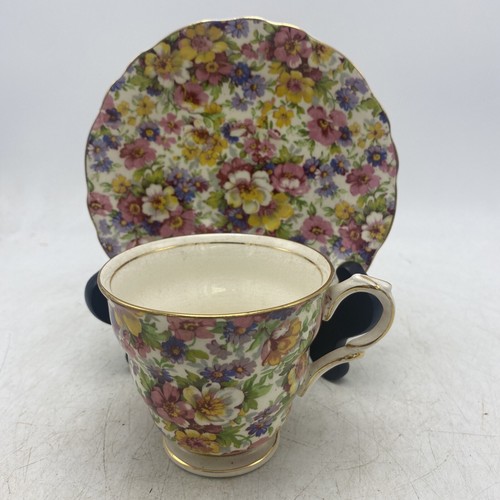 James Kent Old Foley China Chintz cup and saucer Du Barry Floral ...