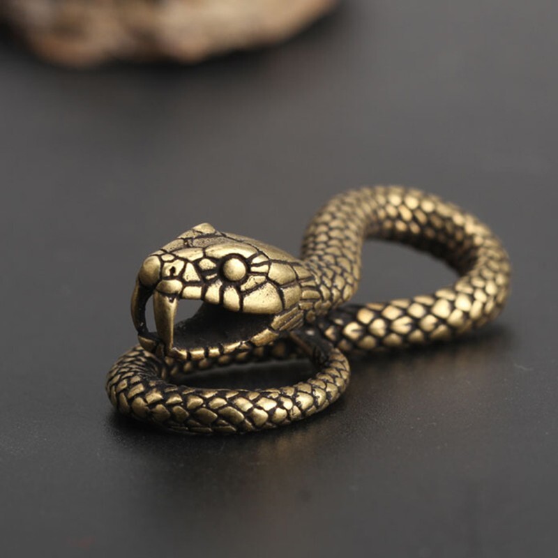 Delicately Crafted Copper Snake Mini Statue Animal Crafts Vintage Home ...