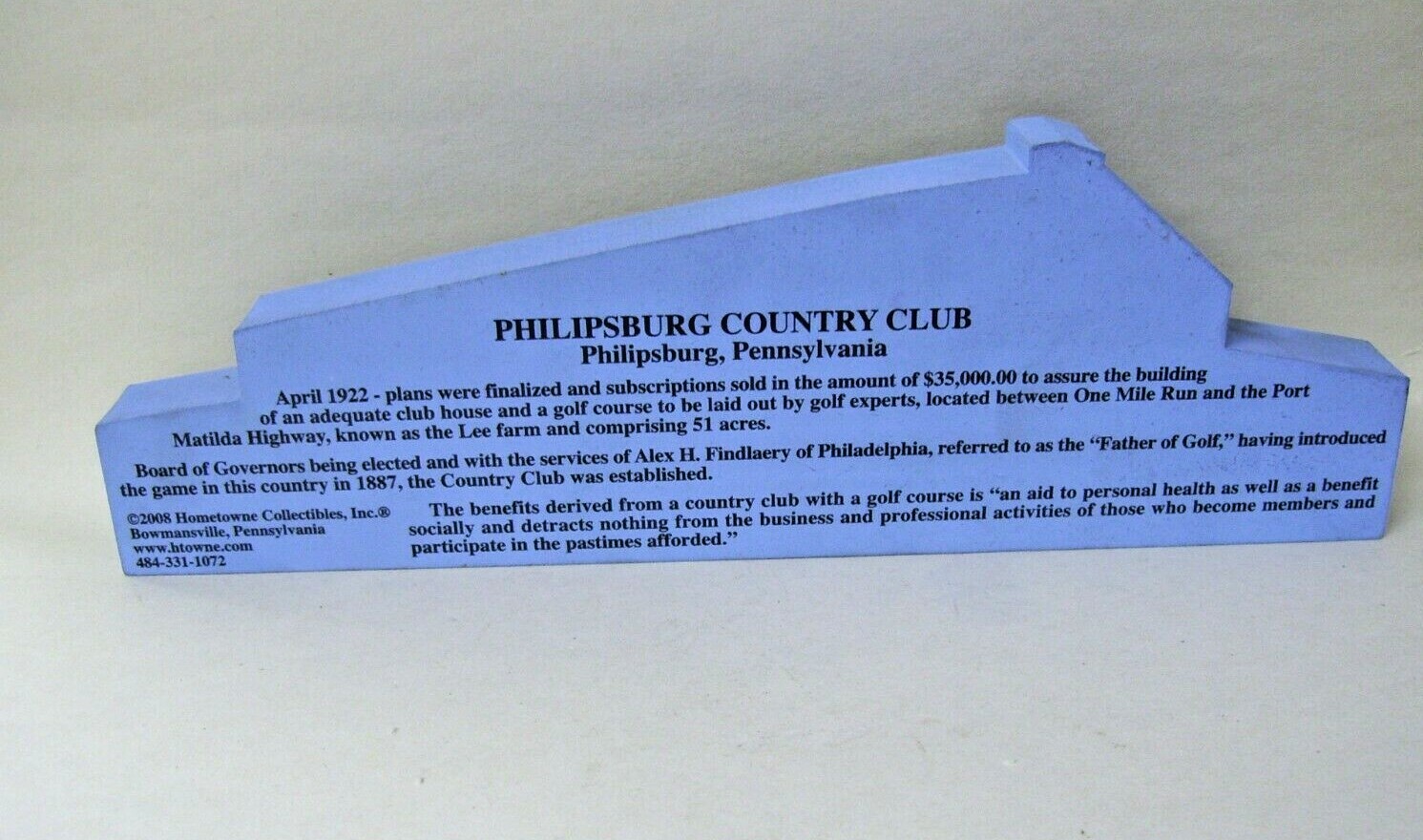 Philipsburg Country Club PA 2008 Hometown Collectible | eBay