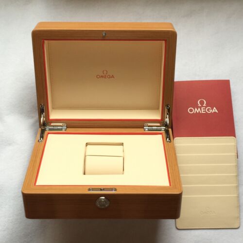 OMEGA Auth 2Layer Watch Box Wood Wooden Genuine Display Presentation ...