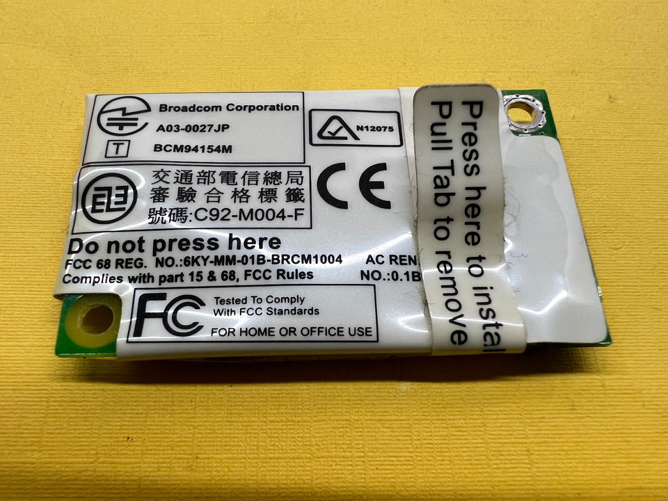 Broadcom BCMM94154M Internal MDC 56K Modem Card Free Shipping | eBay