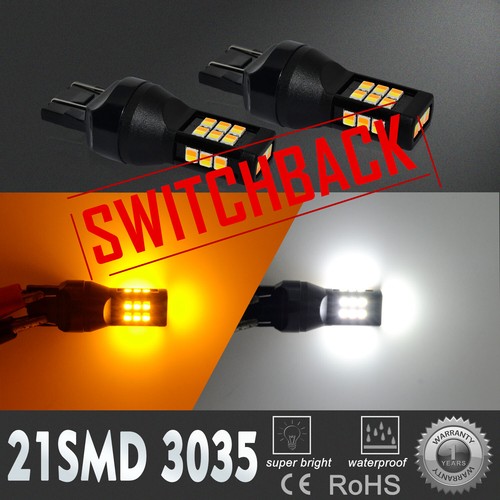 Color Switching Changing LED 7443 Turn Signal Light Bulb,Switchback ...